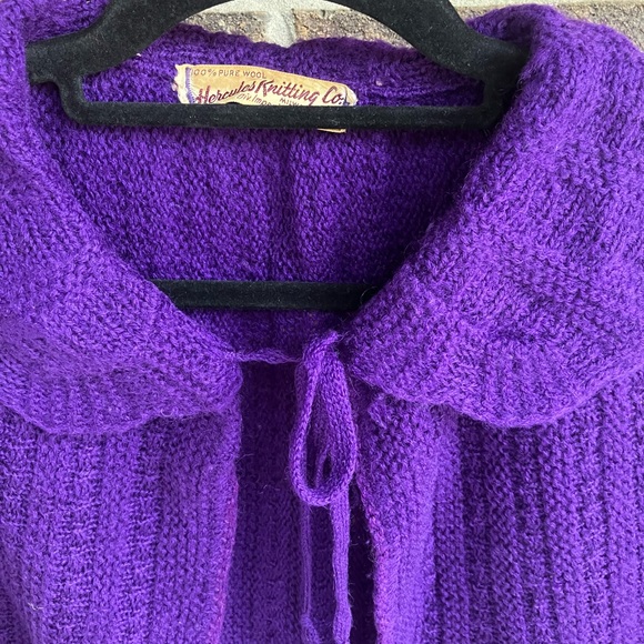 Hercules | Jackets & Coats | Vintage Purple Knit Cape | Poshmark